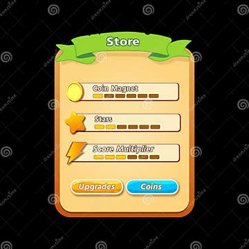 Game Store Ui Vector Elements Design Stock Vector - Illustration of ...