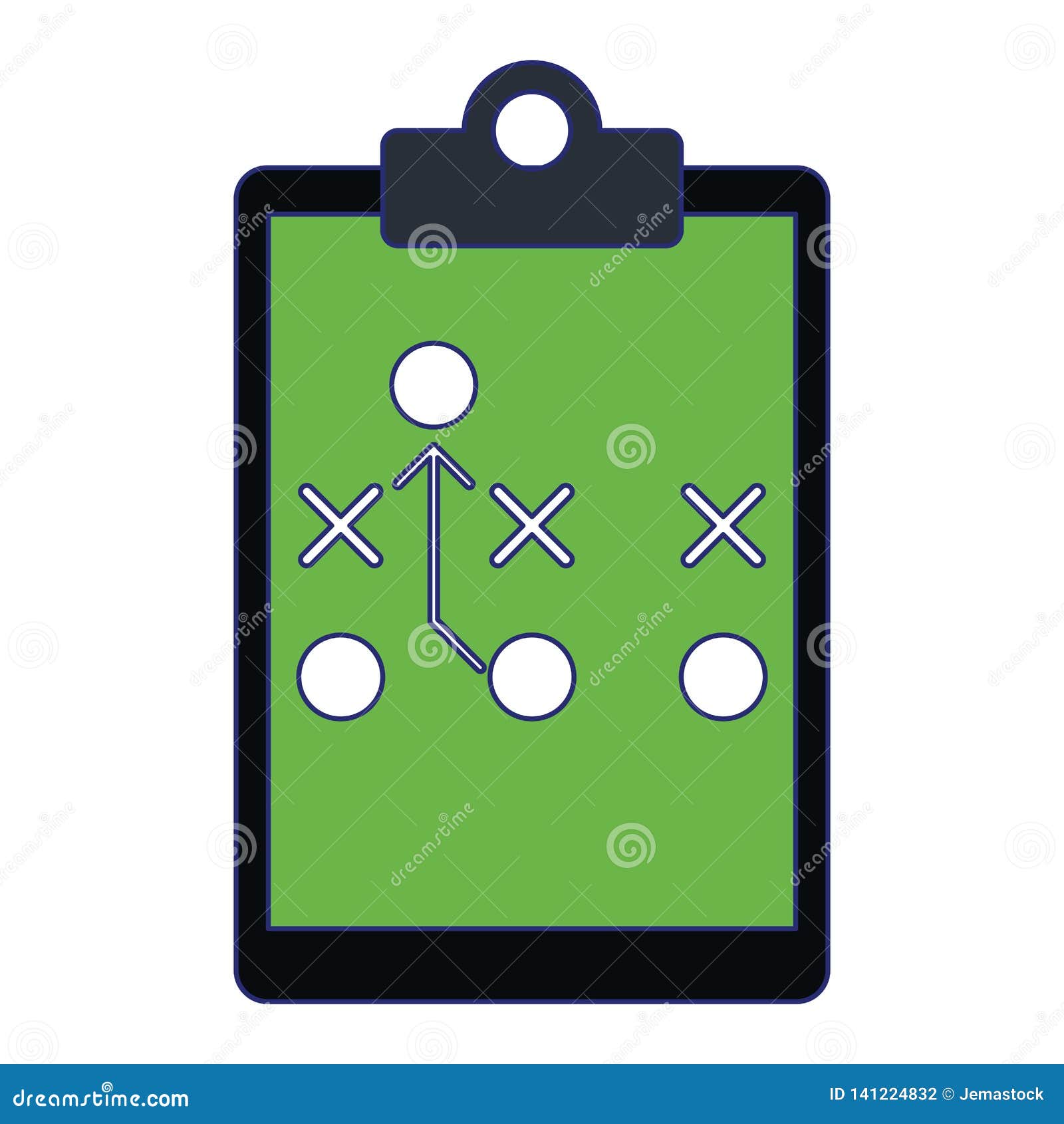 Game Strategy on Blackboard Symbol Blue Lines Stock Vector ...