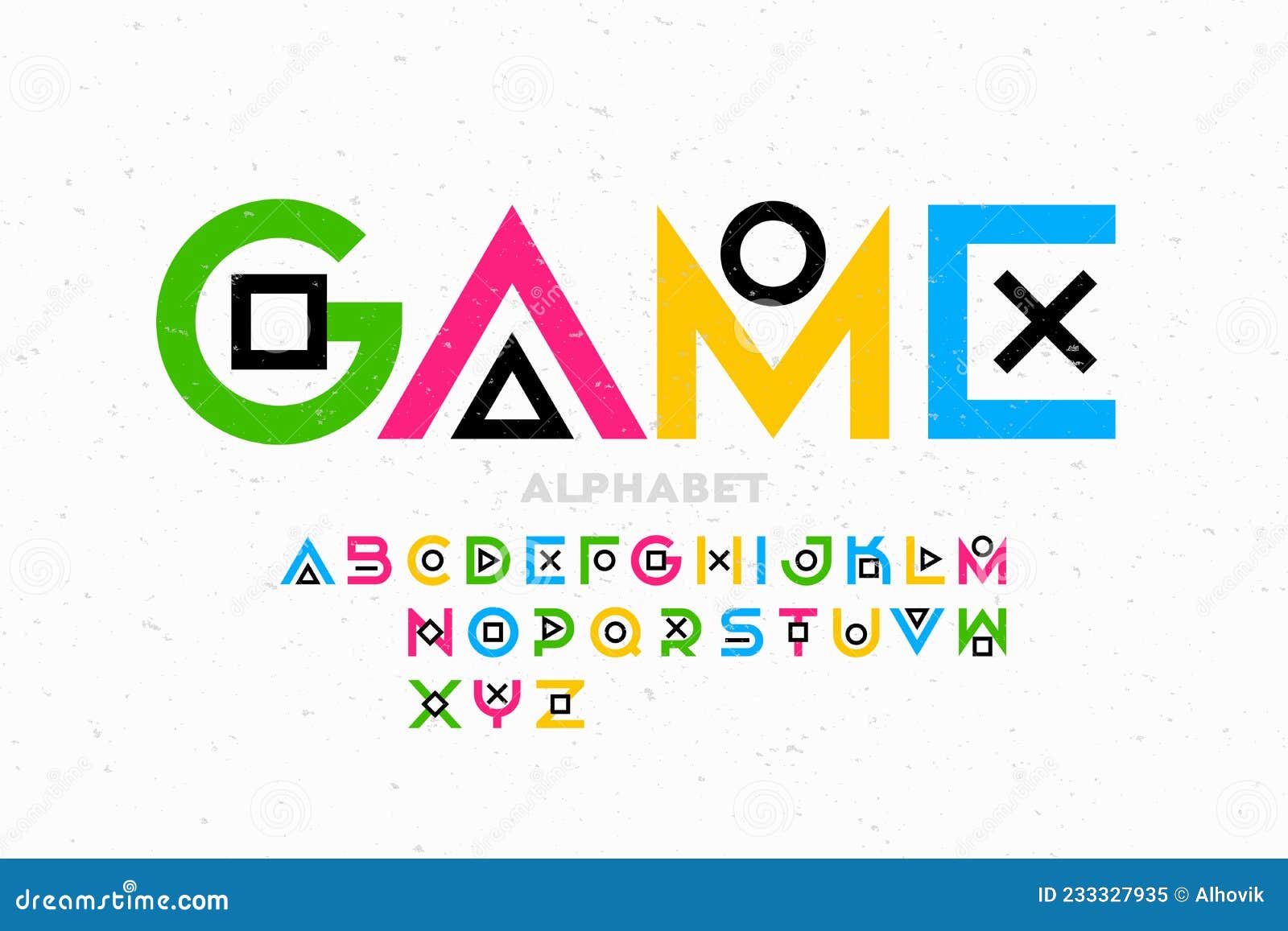 Game style font stock vector. Illustration of binary - 233327935