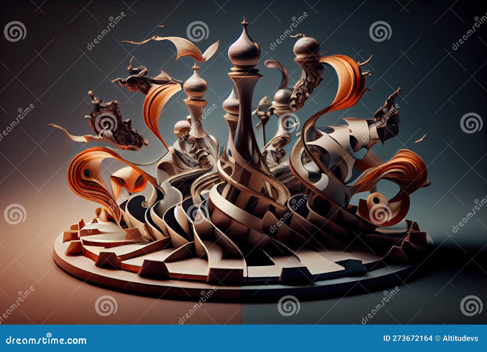 Game of Surreal Chess in Motion, with Pieces Swiftly Moving about the ...