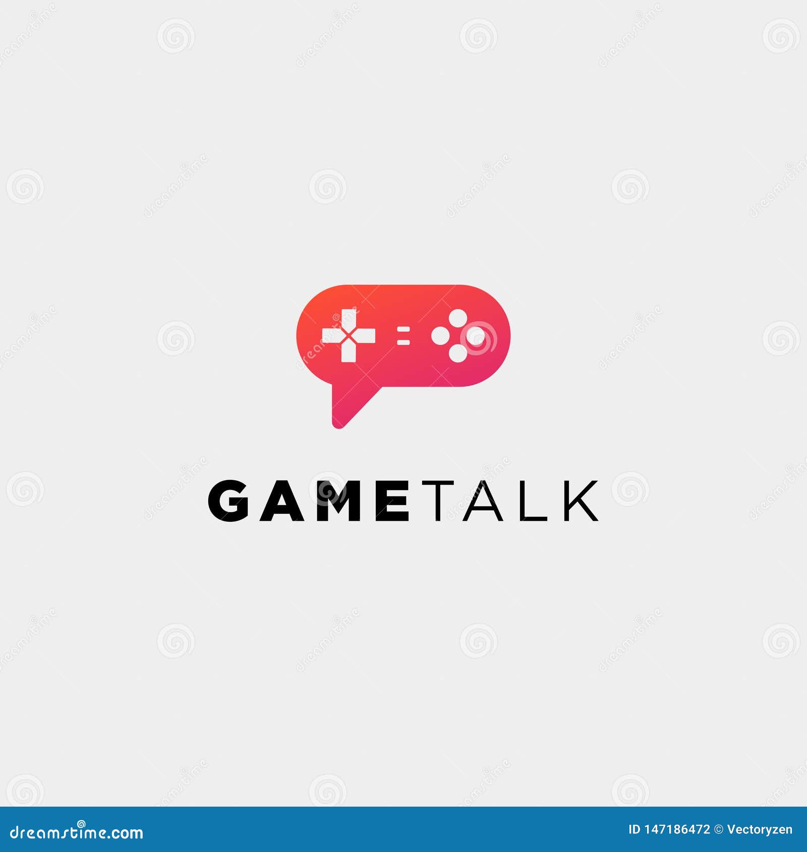 Game Talk Logo Design Template Vector Illustration Icon Element Stock ...