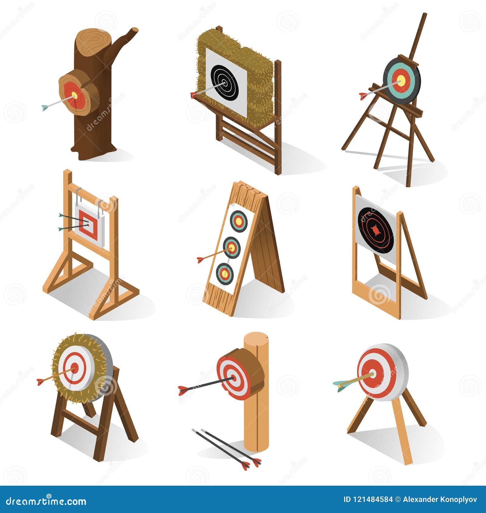 Game target isometric stock vector. Illustration of dartboard - 121484584