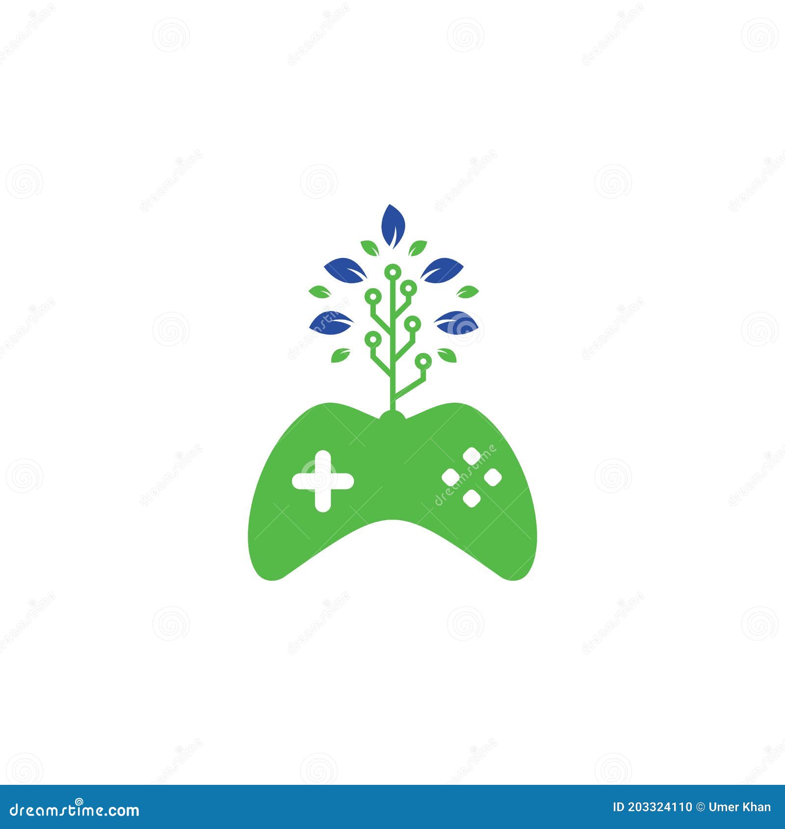 Game and Tech Tree Logo Design Template. Stock Vector - Illustration of ...