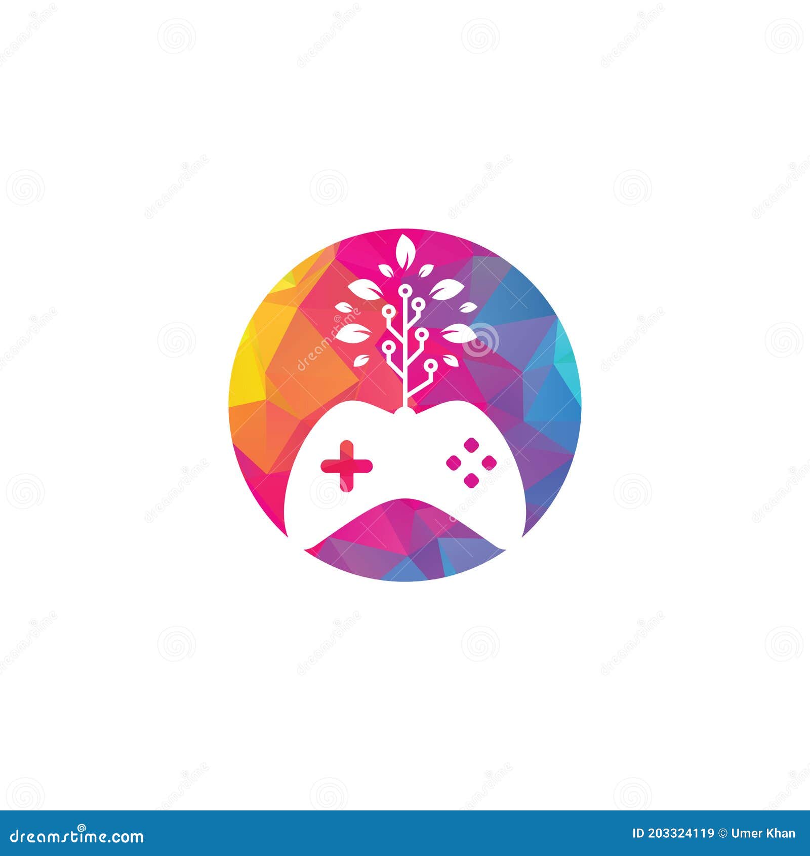 Game and Tech Tree Logo Design Template. Stock Vector - Illustration of ...