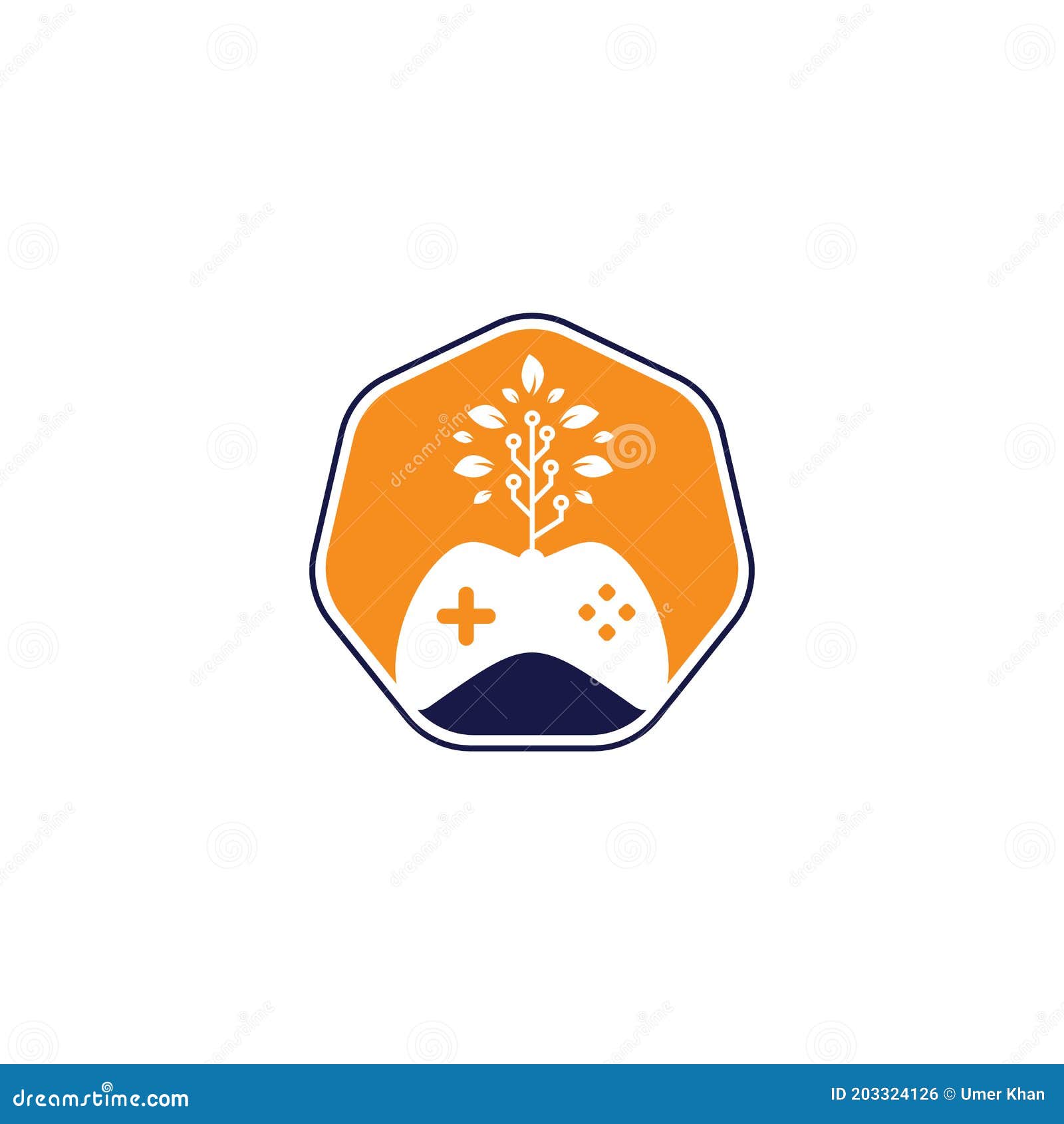 Game and Tech Tree Logo Design Template. Stock Vector - Illustration of ...