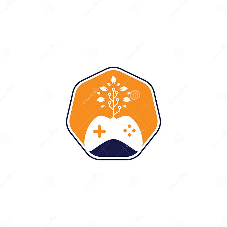 Game and Tech Tree Logo Design Template. Stock Vector - Illustration of ...