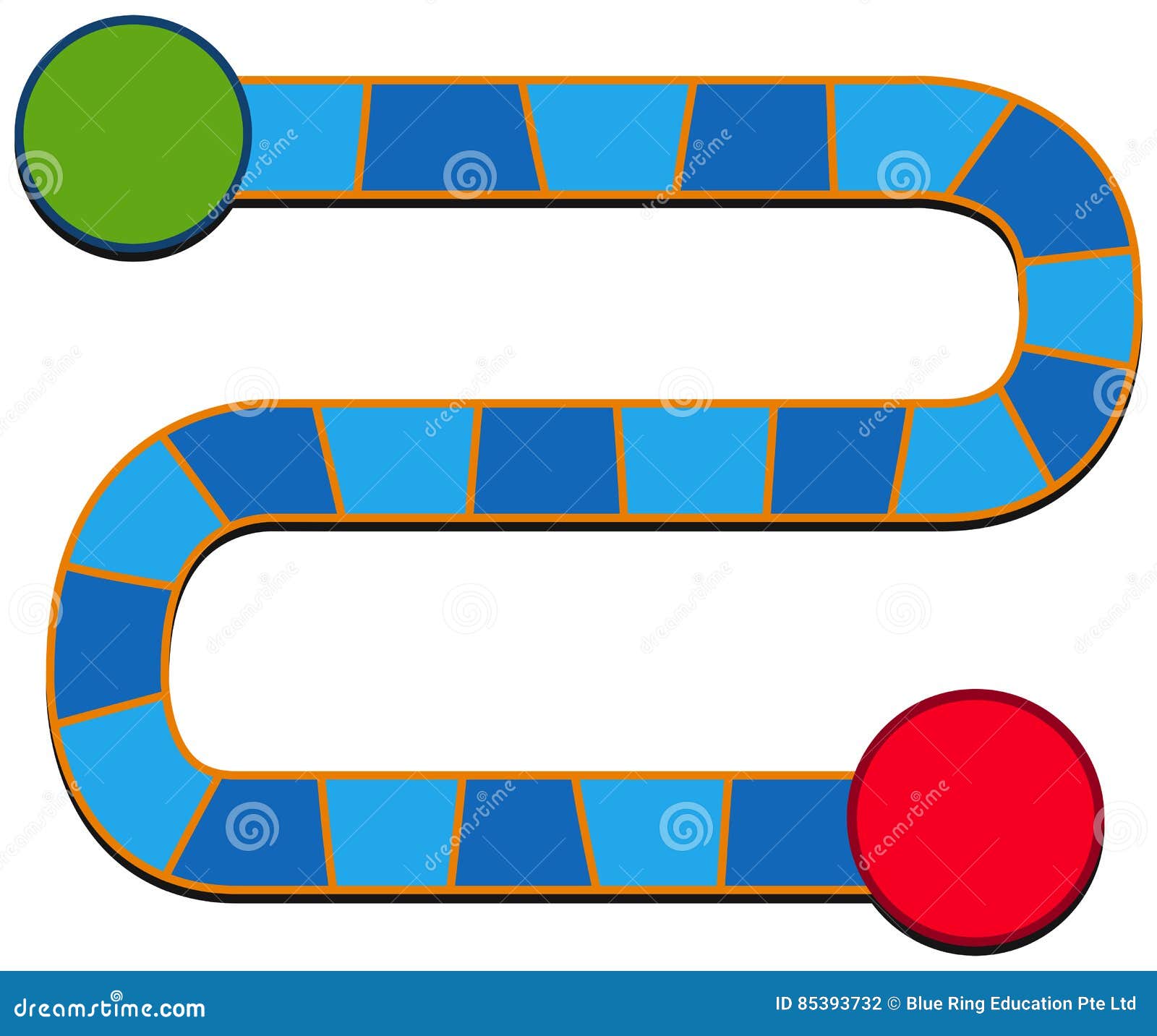 Game Template with Blue Blocks Stock Vector - Illustration of round ...