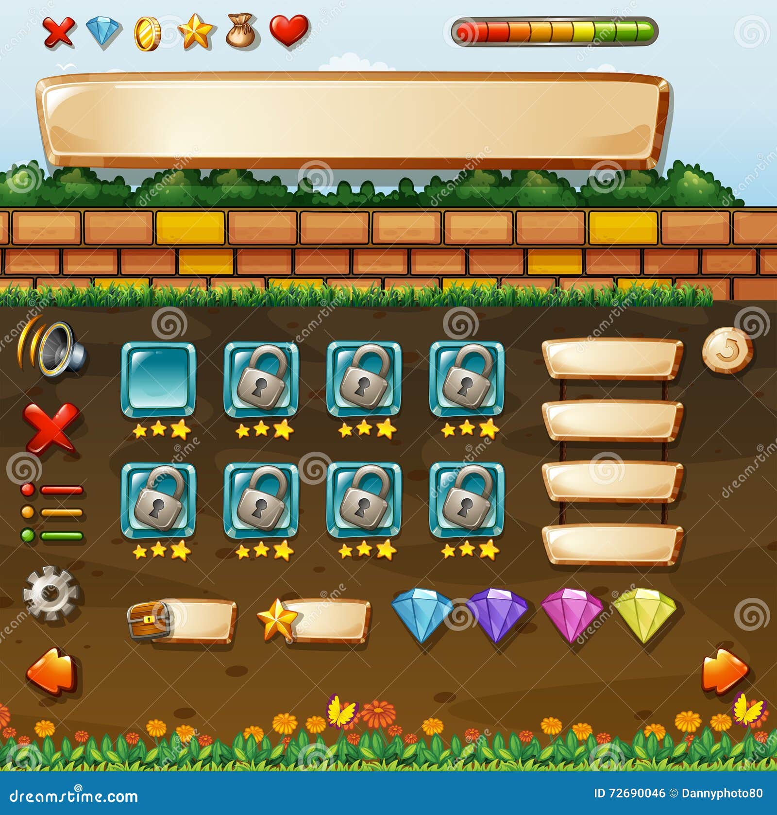 Game Template Underground Background Stock Illustrations – 145 Game ...