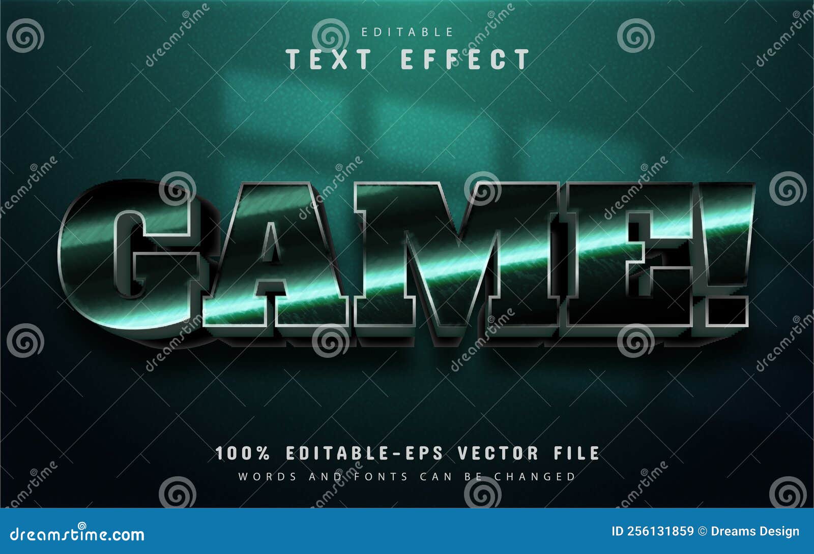 Game Text, 3d Text Effect Editable Stock Vector - Illustration of game ...