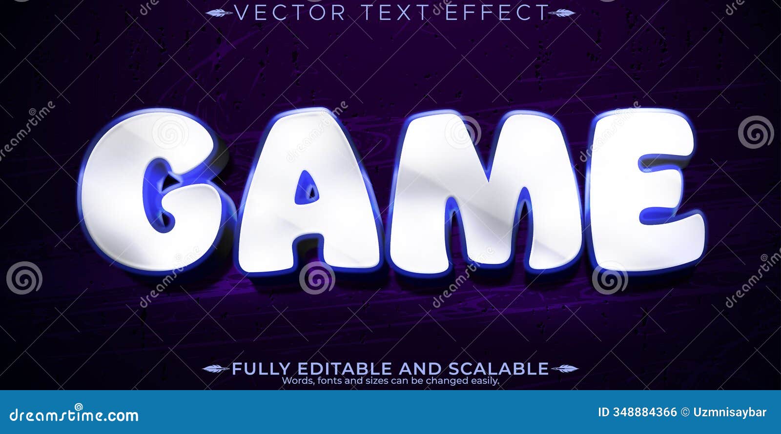 Game Text Effect, Editable Cartoon and Cartoon Text Style Stock Vector ...