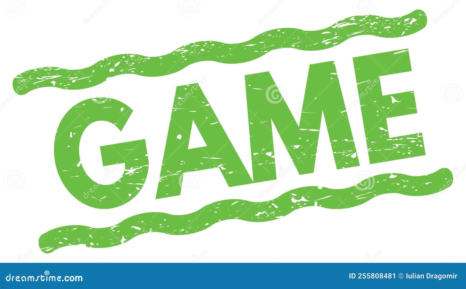 GAME Text on Green Lines Stamp Sign Stock Illustration - Illustration ...