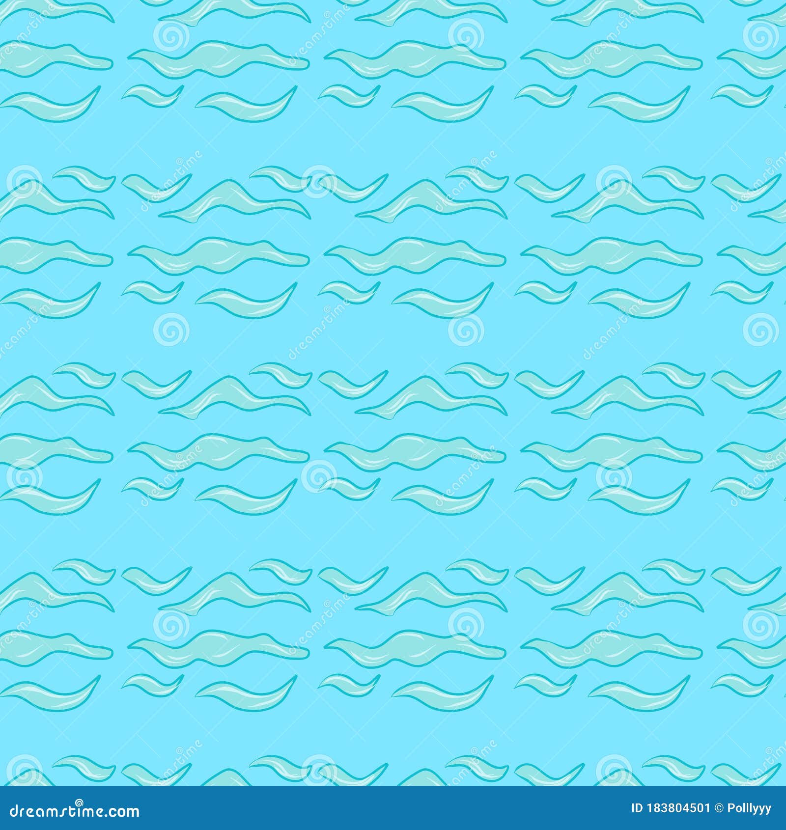 Game Texture Seamless Vector Illustration Blue Water. Drawing Arcade ...
