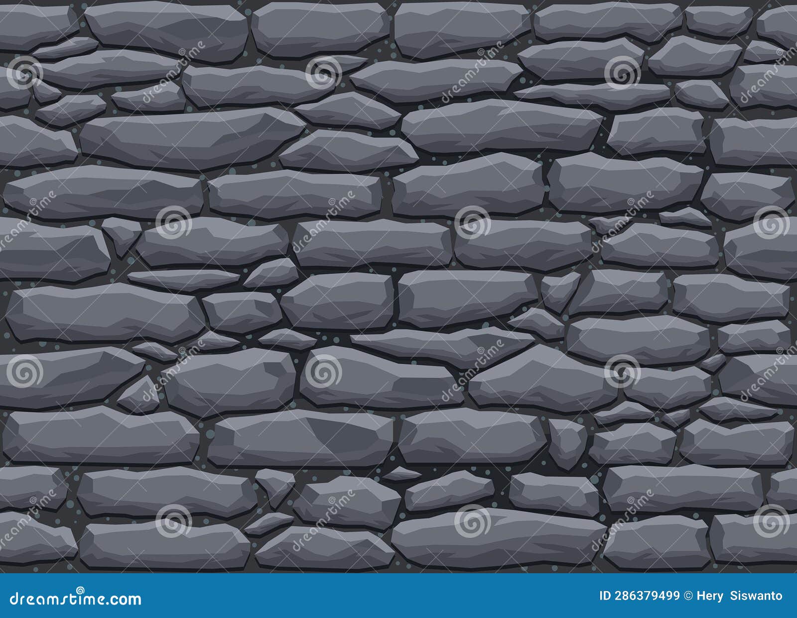 Game Texture Seamless Vector Illustration Gray Stone. Drawing Arcade ...