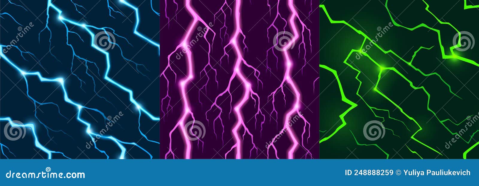 Game Textures with Electric Lightnings Stock Vector - Illustration of ...