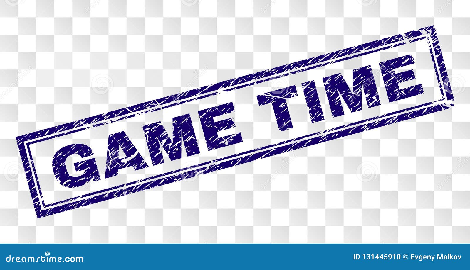 Scratched GAME TIME Rectangle Stamp Stock Vector - Illustration of seal ...