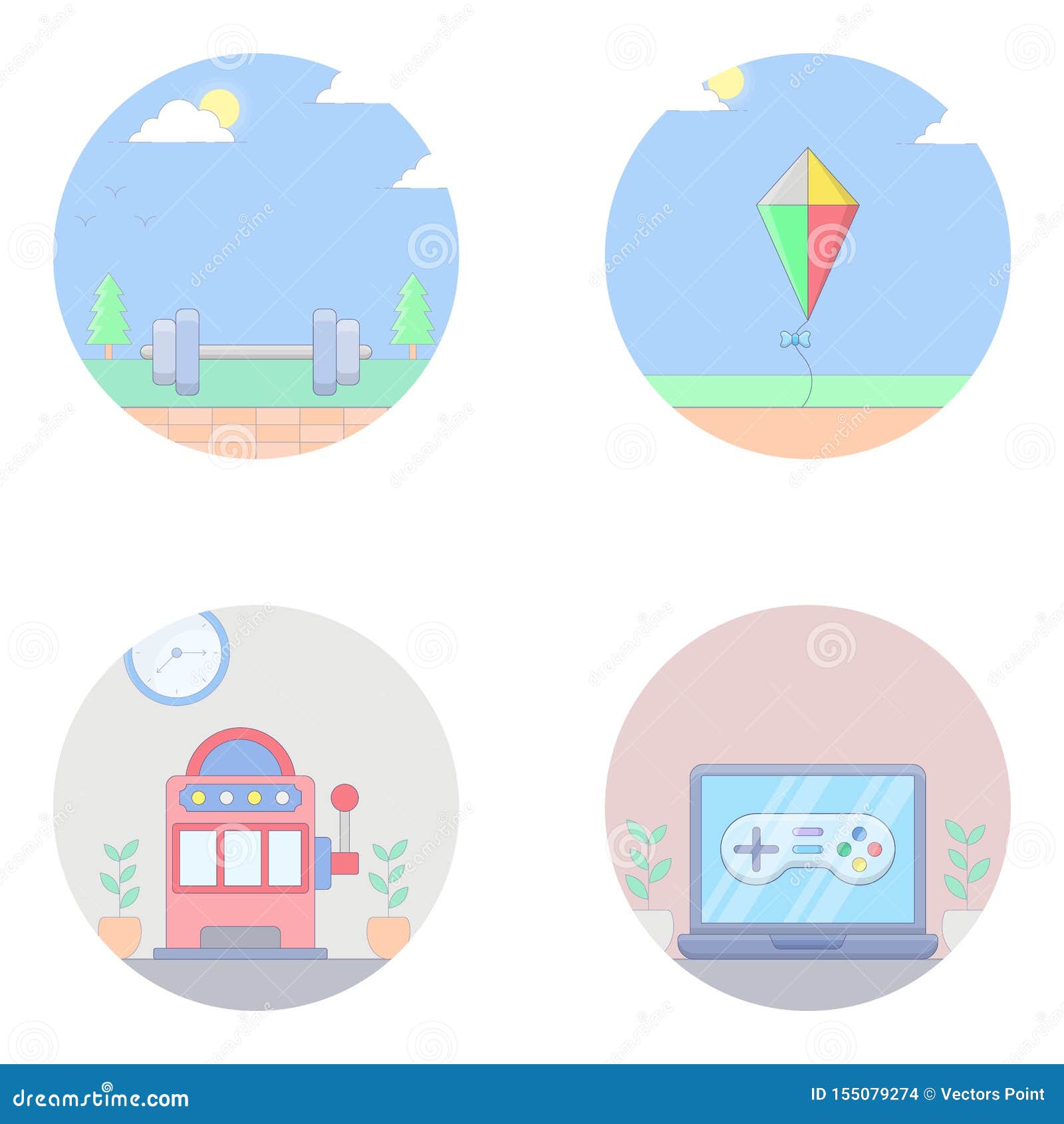 Game Tools and Machines Flat Icons Pack Stock Vector - Illustration of ...