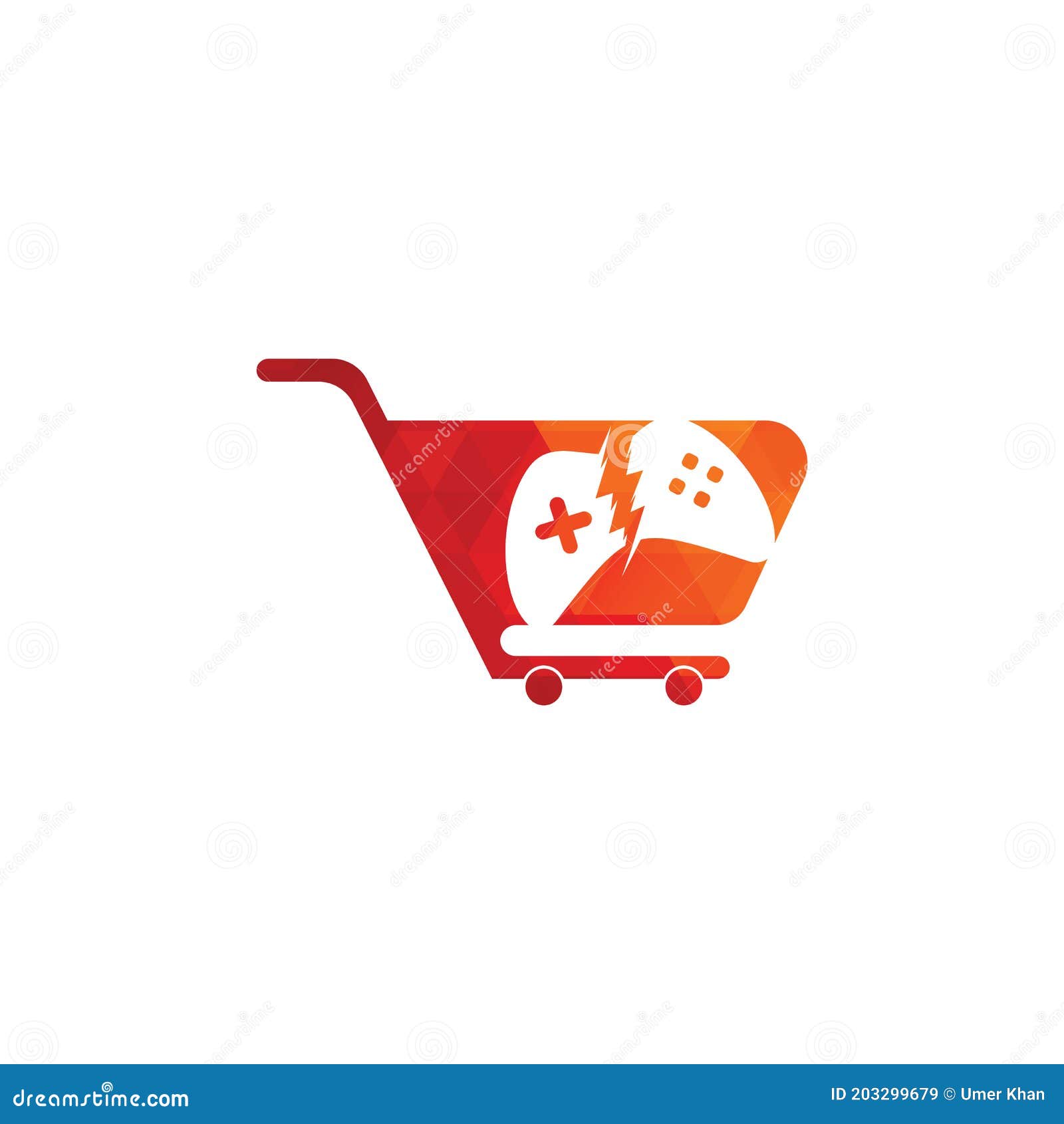 Game Trolley Logo Design Template. Cartoon Vector | CartoonDealer.com ...