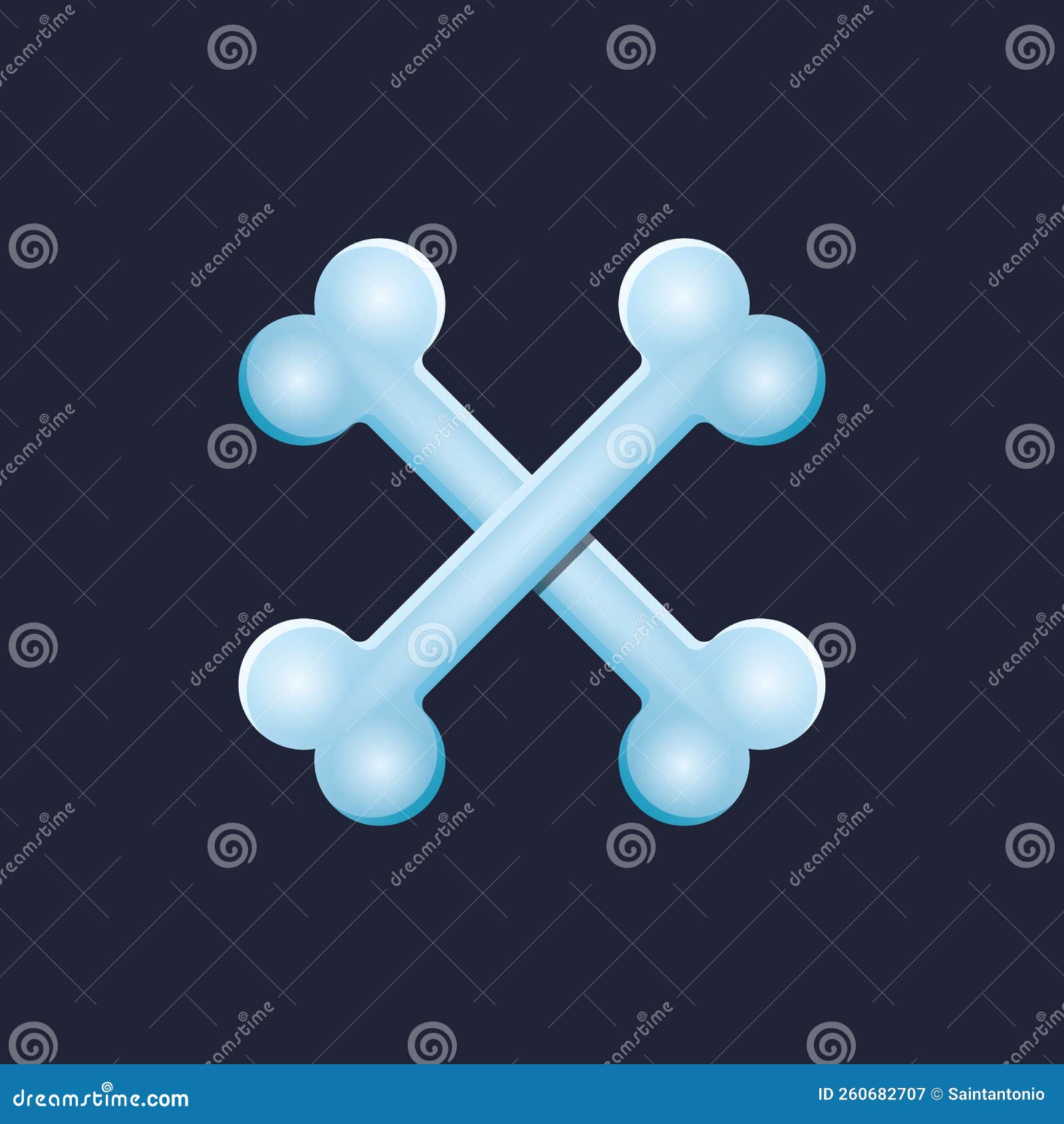 Game UI Asset. Gaming User Interface Bones Icon Stock Vector ...