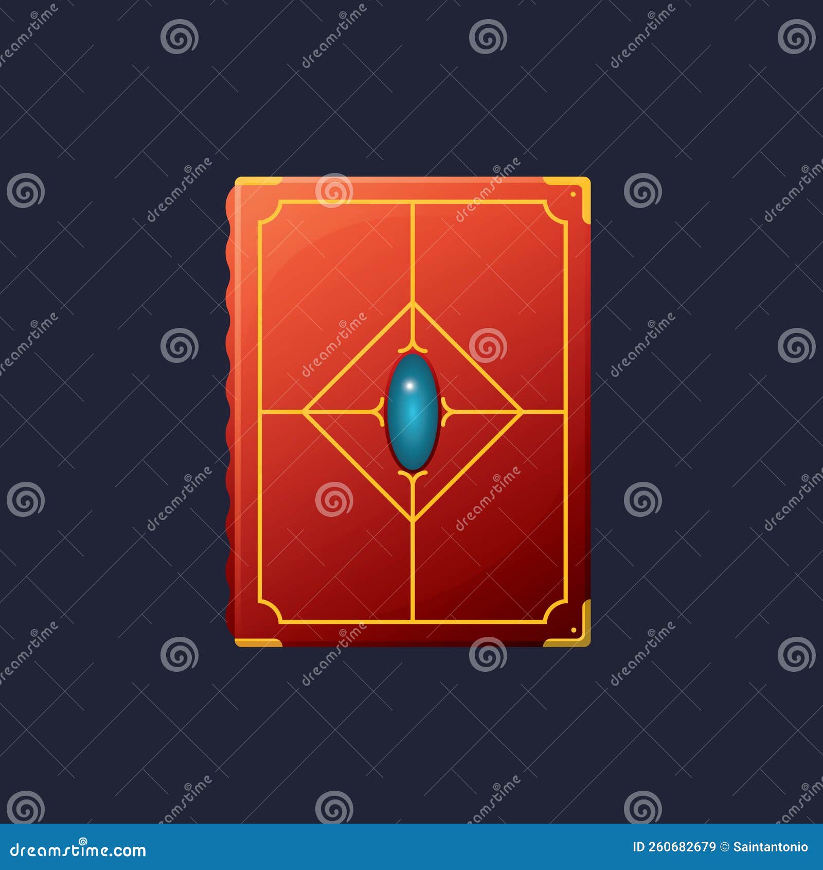 Game UI Asset. Gaming User Interface Book Icon Stock Vector ...