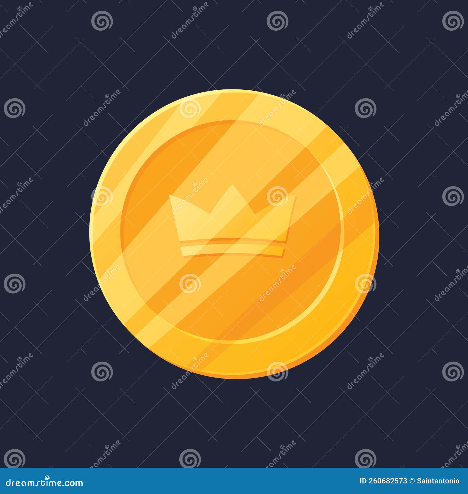 Game UI Asset. Gaming User Interface Coin Icon Stock Vector ...