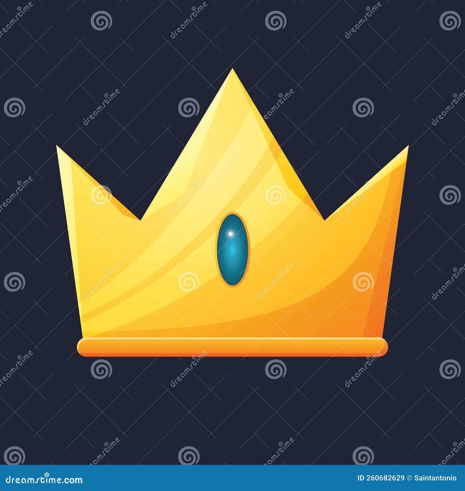 Game UI Asset. Gaming User Interface Crown Icon Stock Vector ...