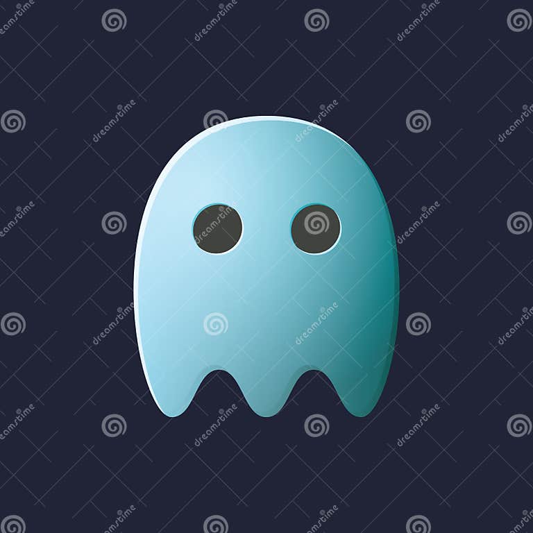 Game UI Asset. Gaming User Interface Ghost Icon Stock Vector ...