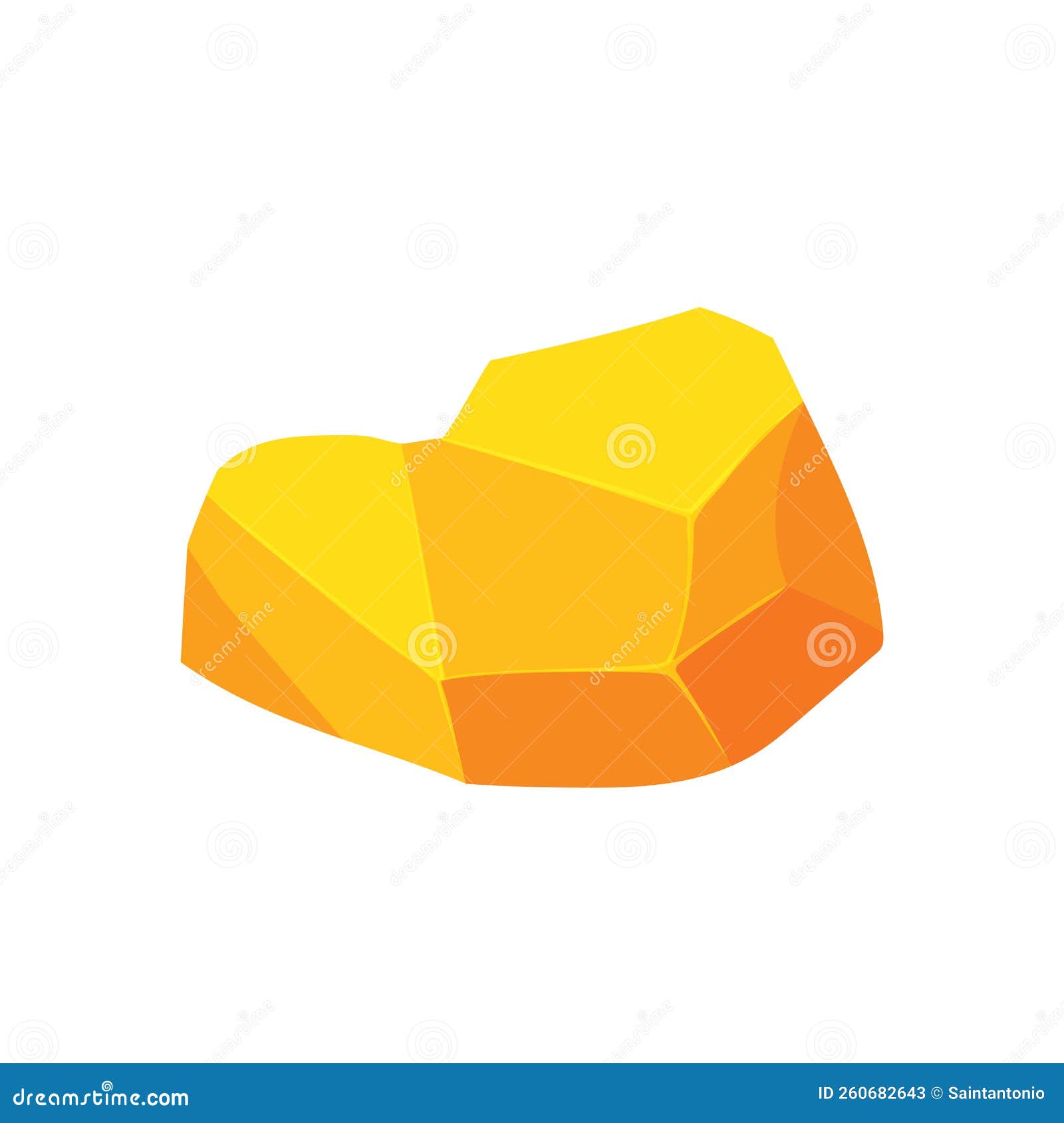 Game UI Asset. Gaming User Interface Gold Rock Icon Stock Vector ...