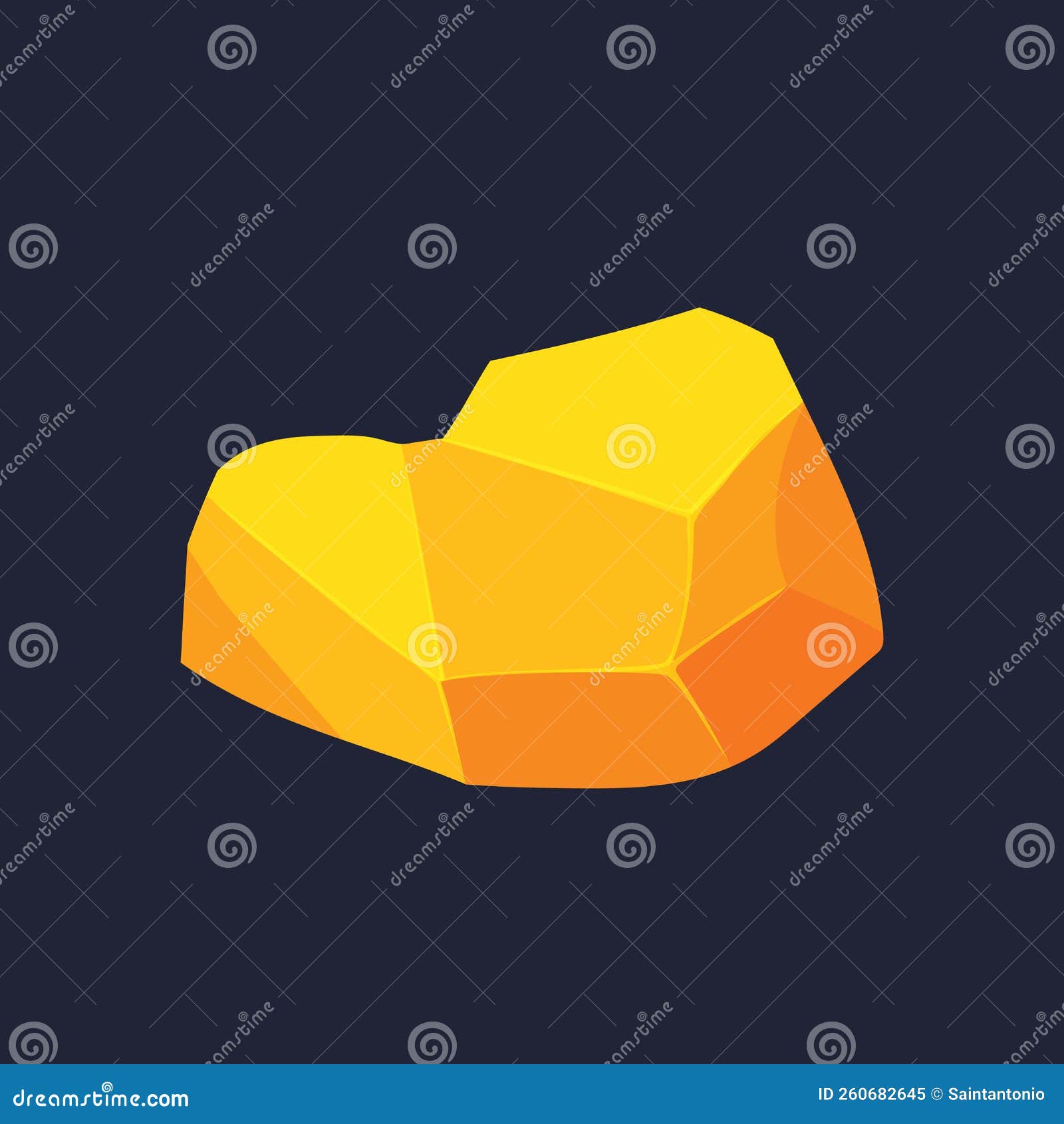Game UI Asset. Gaming User Interface Gold Rock Icon Stock Vector ...