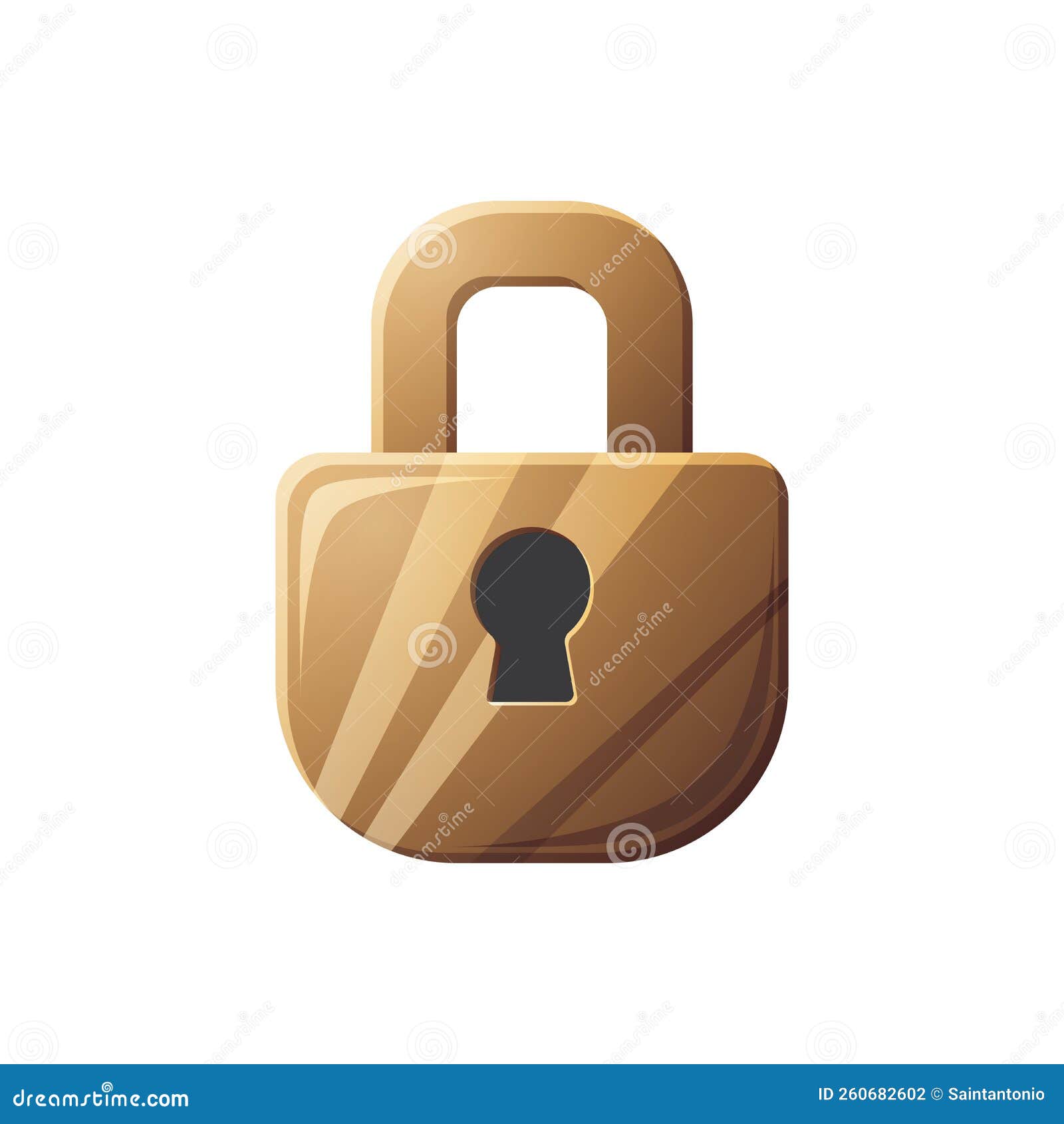 Game UI Asset. Gaming User Interface Lock Icon Stock Vector ...