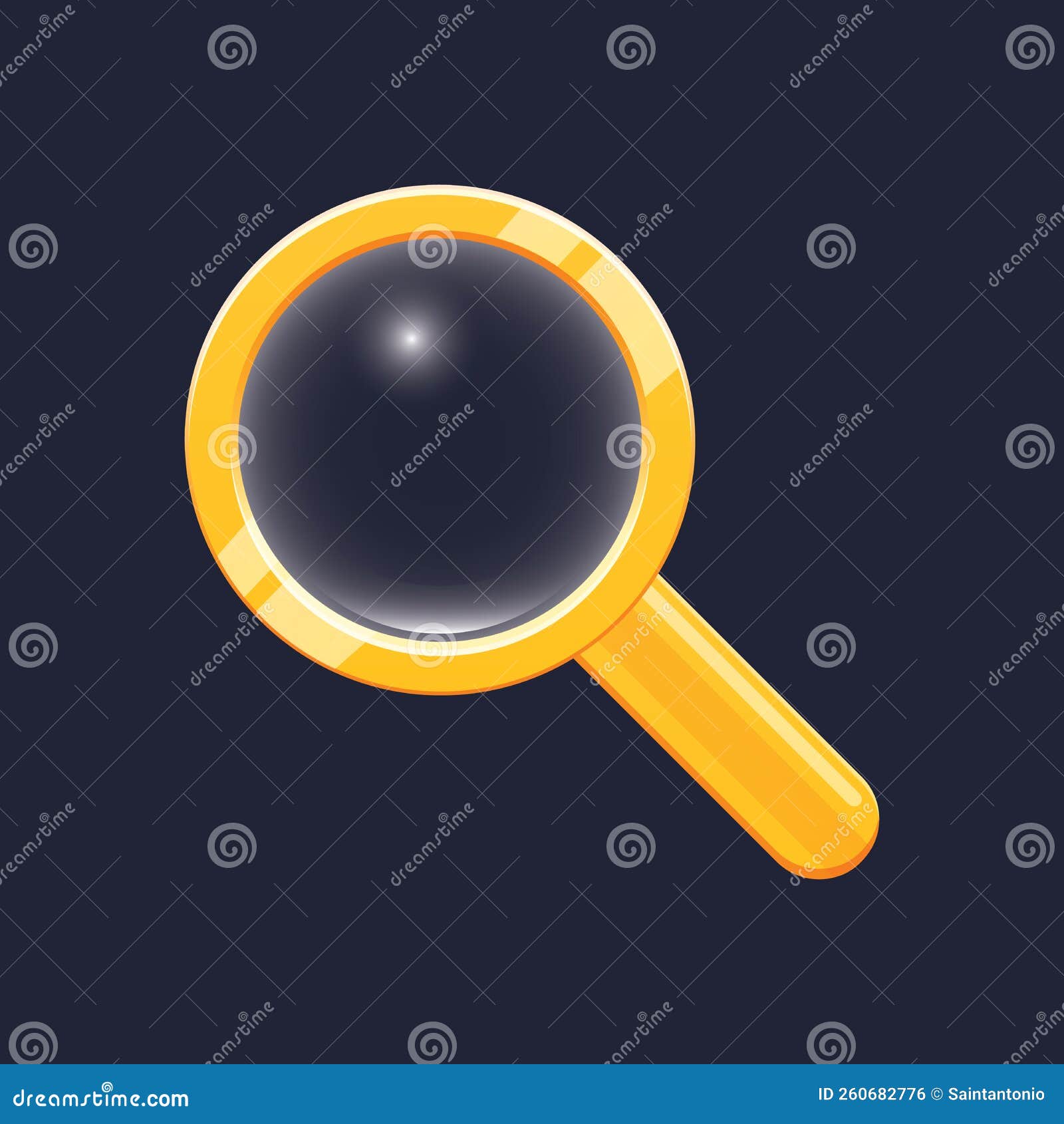 Game UI Asset. Gaming User Interface Magnifier Icon Stock Vector ...