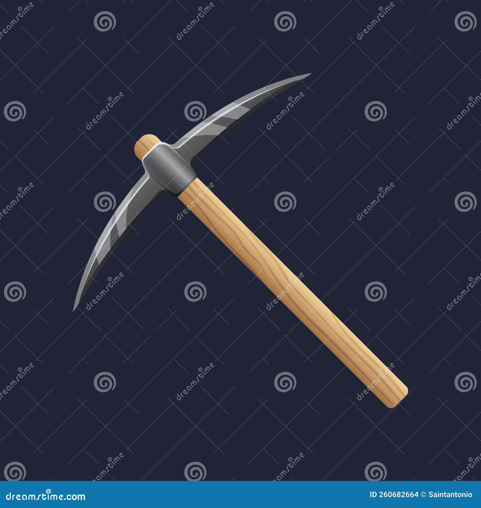 Game UI Asset. Gaming User Interface Pickaxe Icon Stock Vector ...