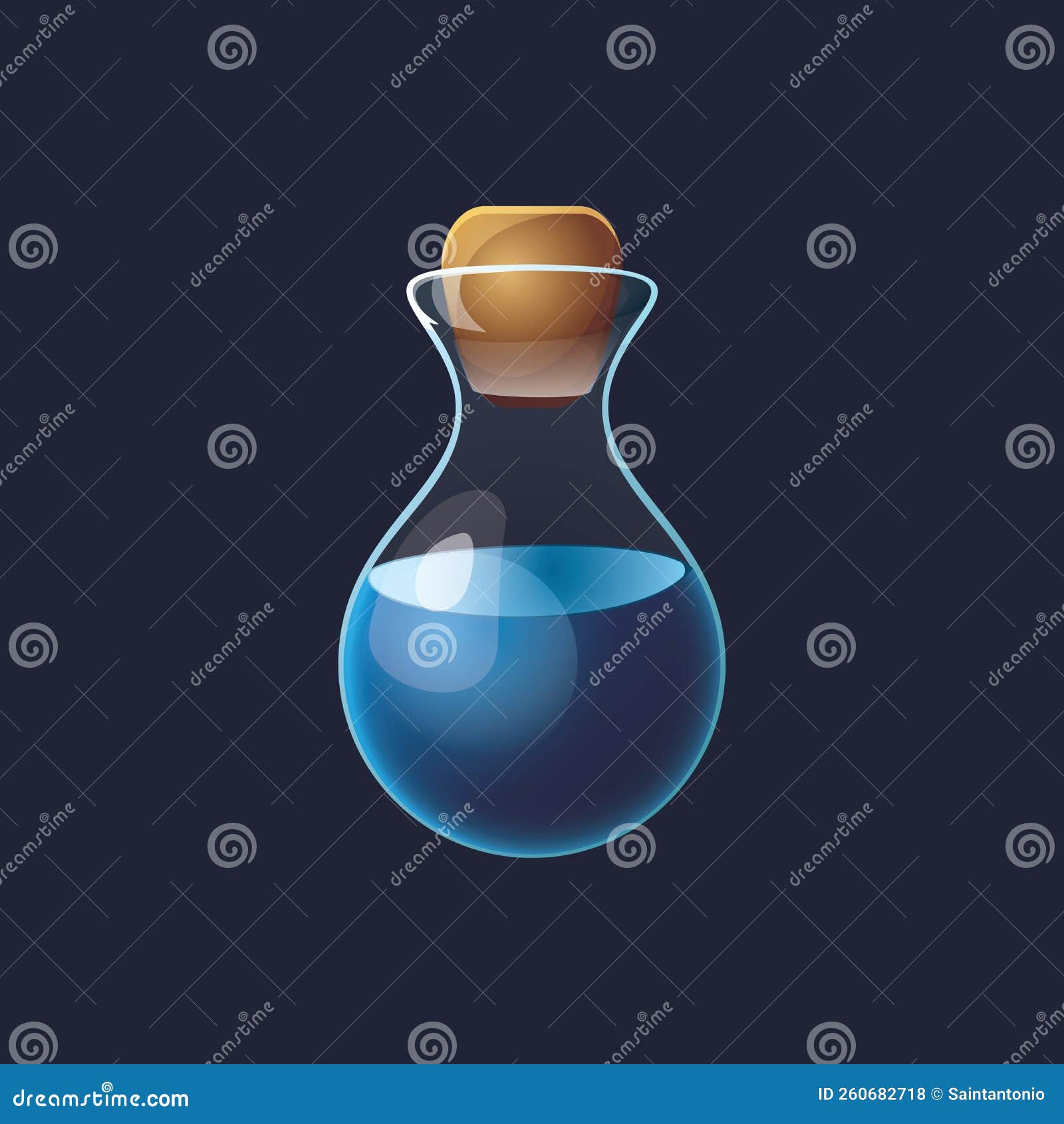 Game UI Asset. Gaming User Interface Potion Bottle Icon Stock Vector ...