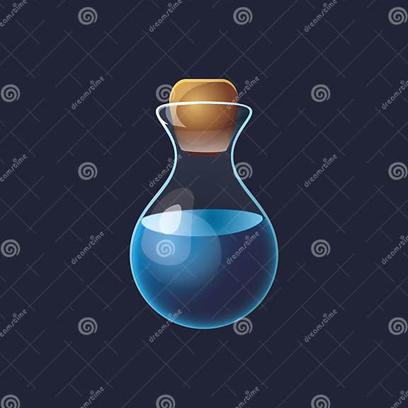Game UI Asset. Gaming User Interface Potion Bottle Icon Stock Vector ...