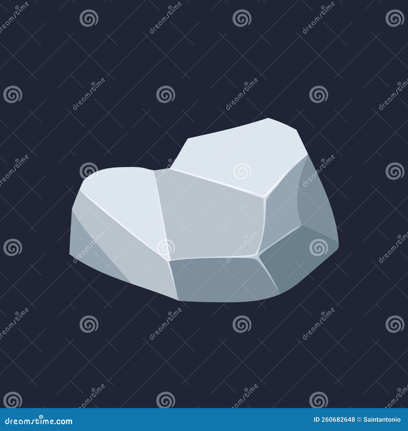 Game UI Asset. Gaming User Interface Silver Rock Icon Stock Vector ...