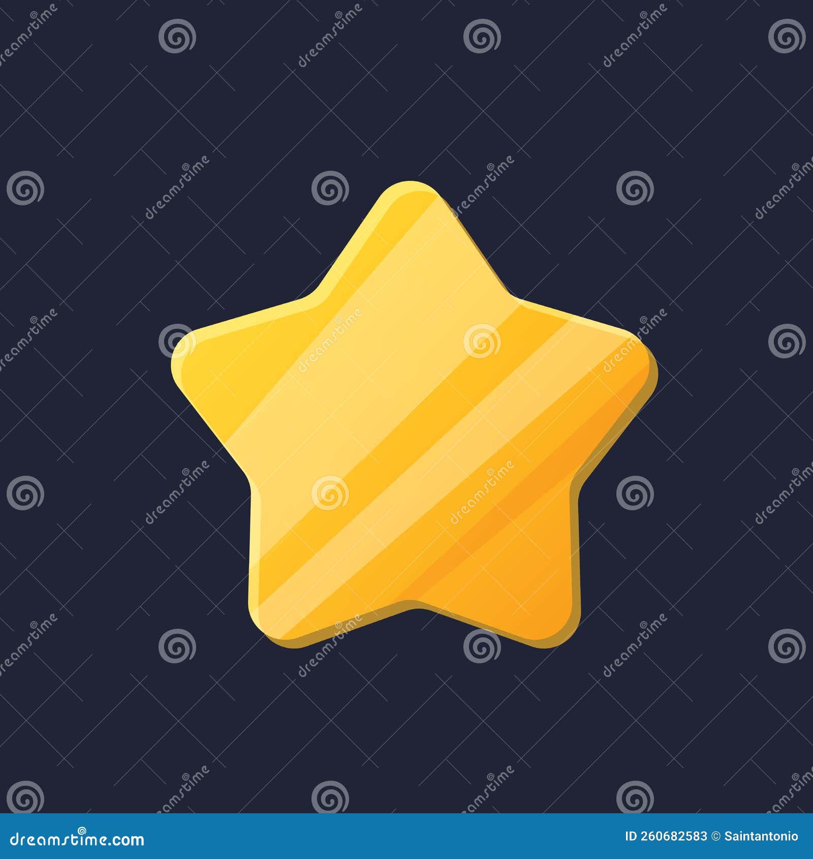 Game UI Asset. Gaming User Interface Star Icon Stock Vector ...