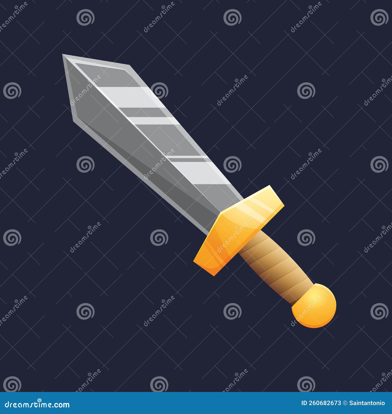 Game UI Asset. Gaming User Interface Sword Icon Stock Vector ...
