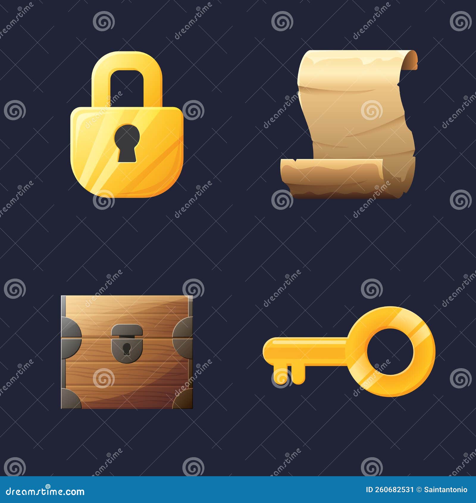 Game UI Assets Set. Gaming User Interface Icons Collection Stock Vector ...