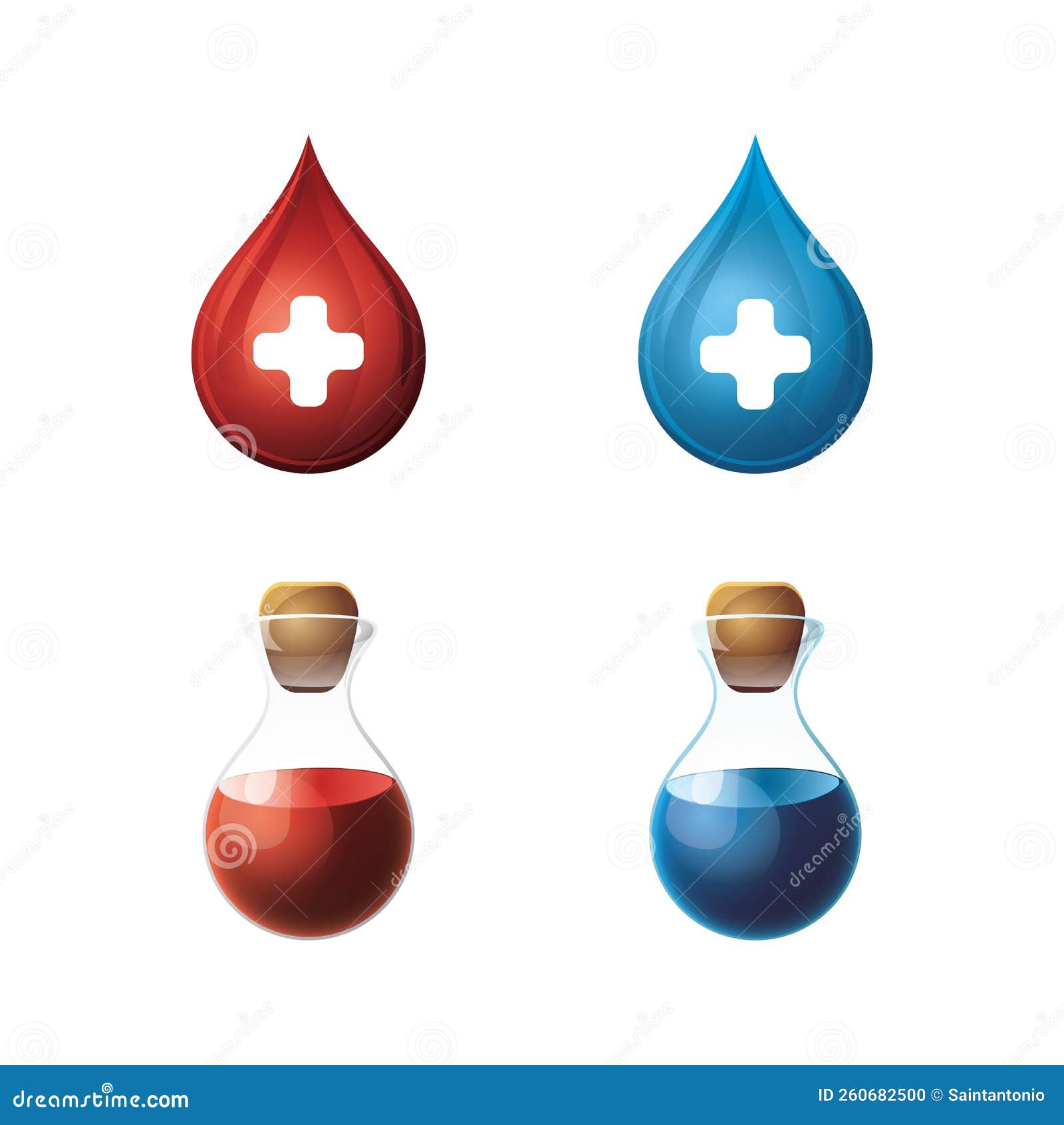 Game UI Assets Set. Gaming User Interface Potions Icons Collection ...