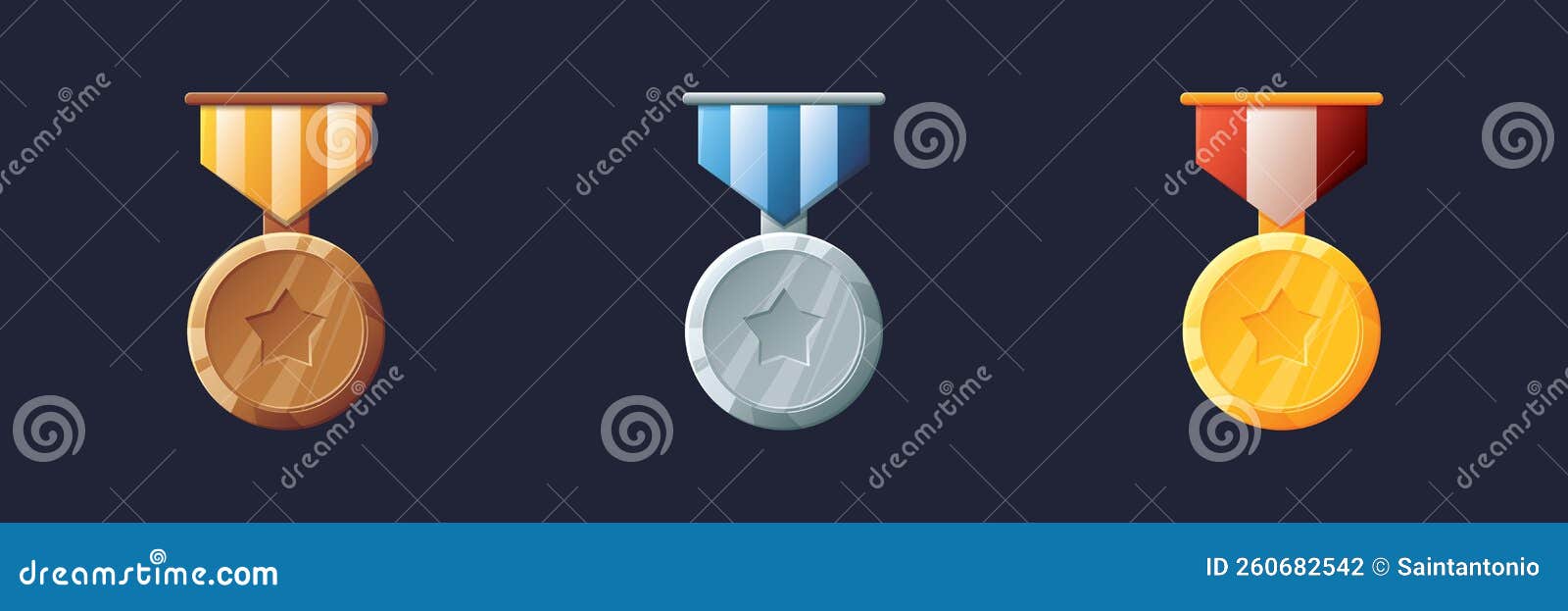 Game UI Assets Set. Gaming User Interface Victory Trophy Icons ...