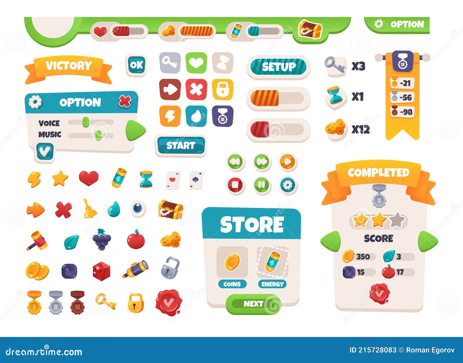 Game UI Buttons. Mobile Application Interface Elements. Cartoon ... Game UI Buttons. Mobile Application Interface Elements. Cartoon ...