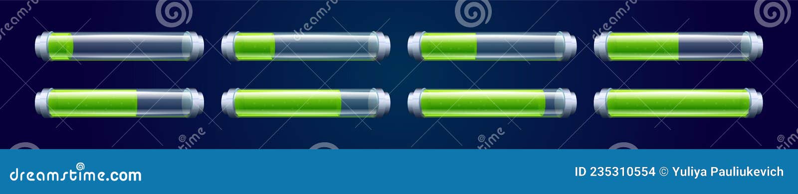 Game Ui Loading Progress Bars Vector Resources Set Stock Vector ...