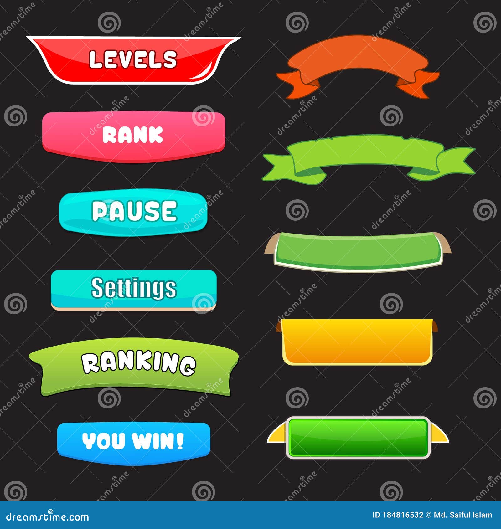 Game Ui Shapes Vector Elements Stock Illustration - Illustration of ... Game Ui Shapes Vector Elements Stock Illustration - Illustration of ...