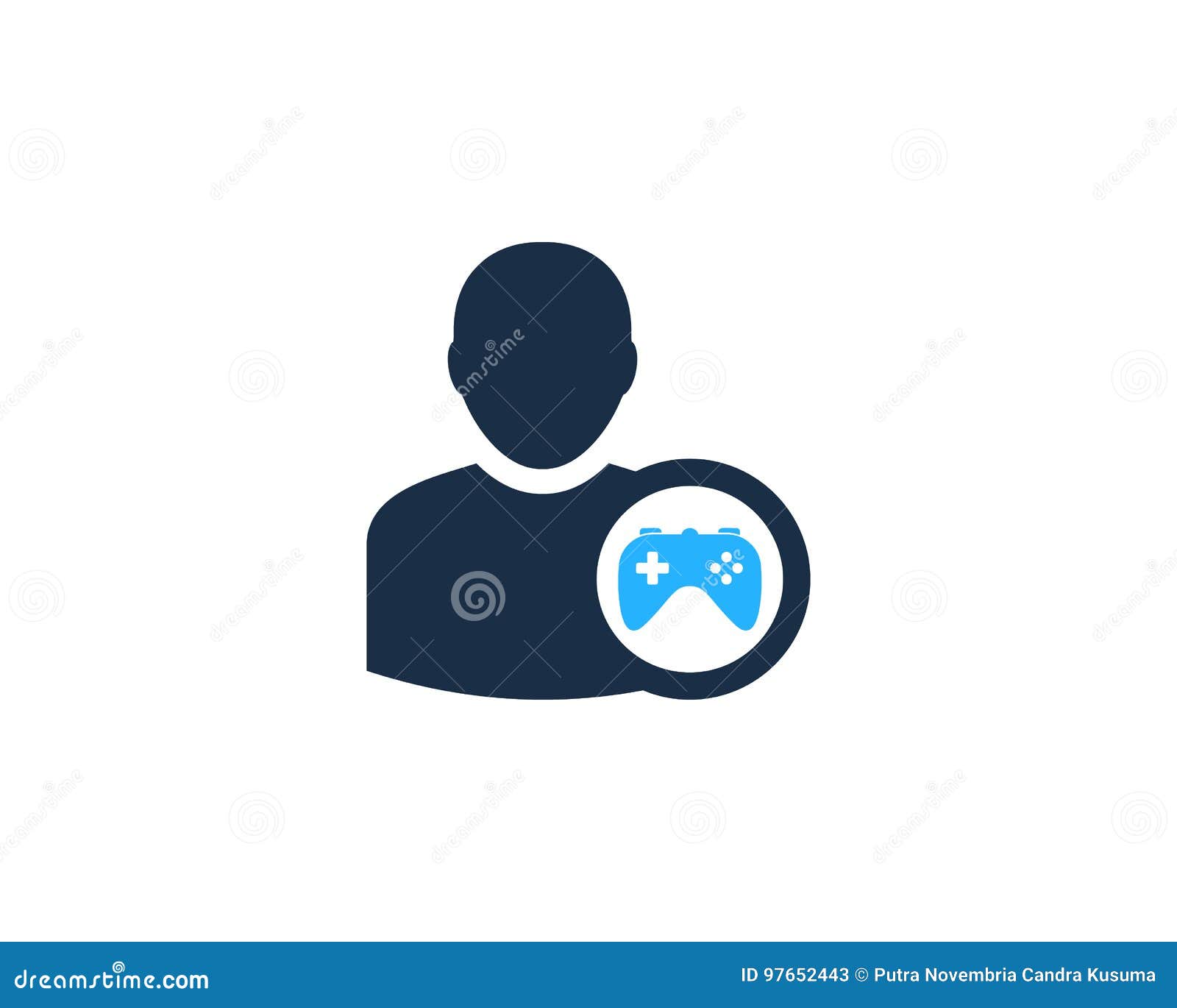 Game User Icon Logo Design Element Stock Vector - Illustration of male ...