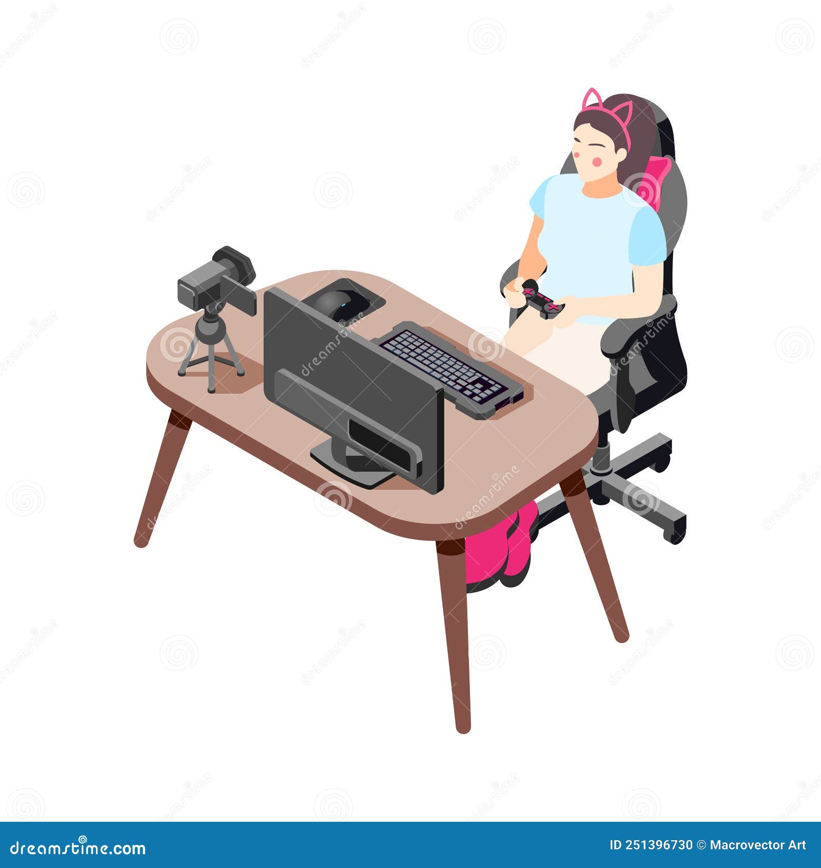 Game Vlogger Icon stock vector. Illustration of occupation - 251396730