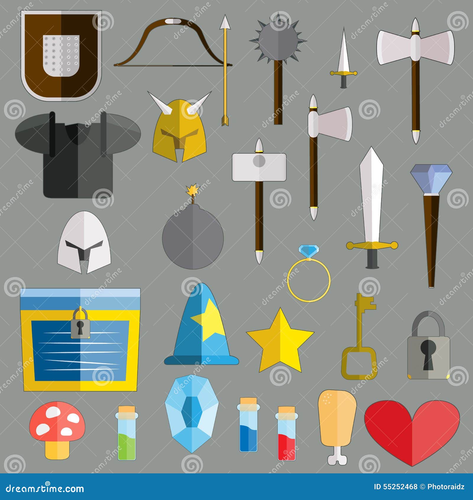 Set Of 12 Weapon Icons Vector Illustration | CartoonDealer.com #146071884