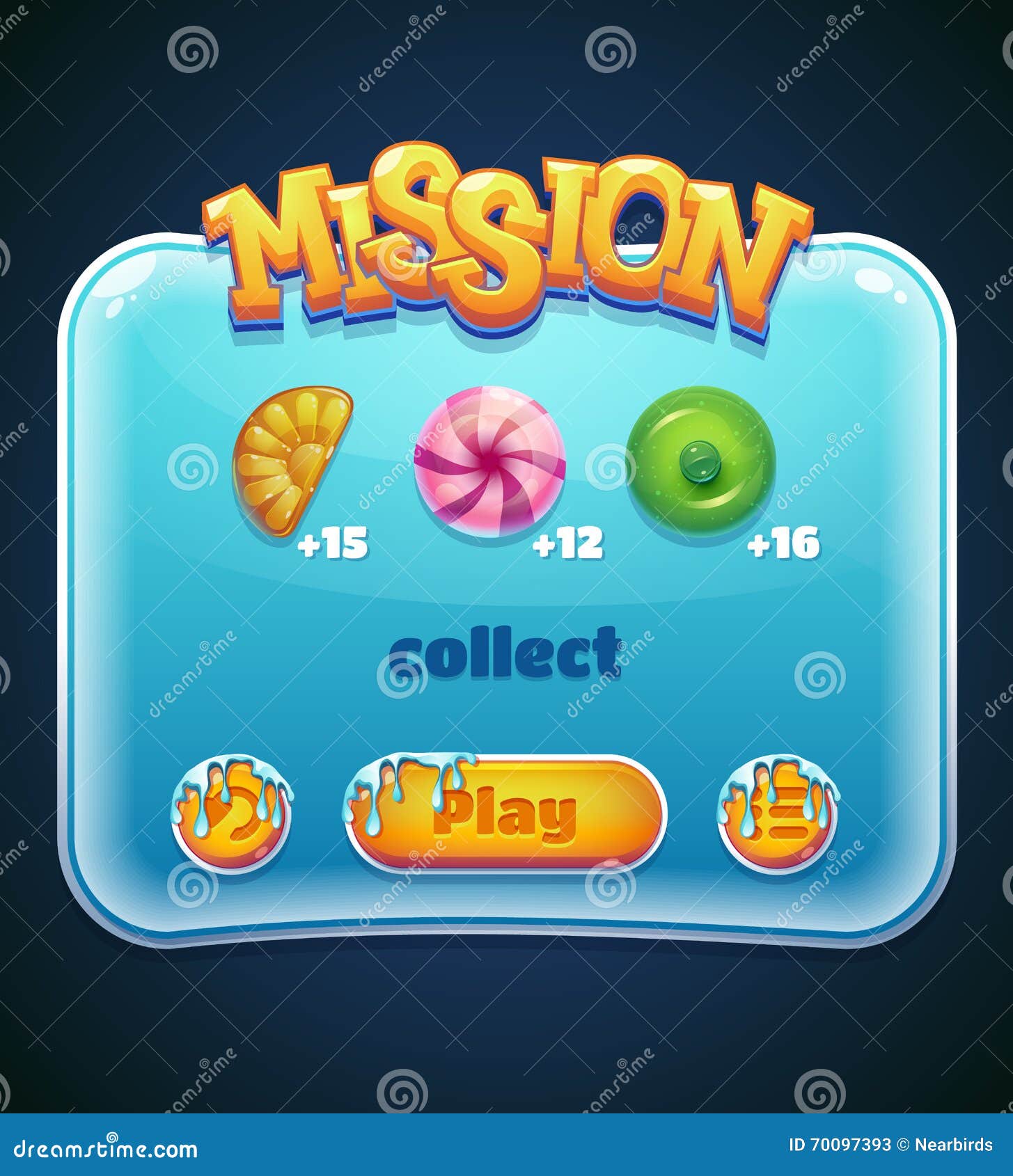 Game Window for Mission Computer App Stock Vector - Illustration of ...