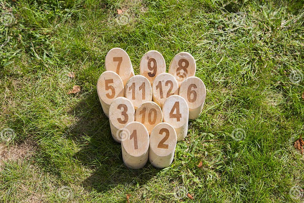 Game of Wooden Pine Sticks on Grass Stock Photo - Image of summer ...