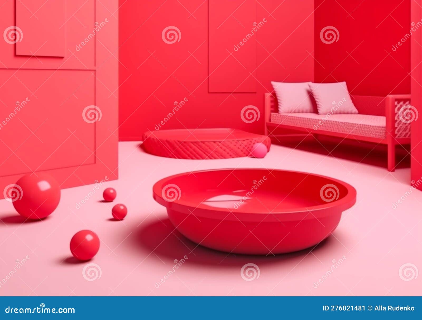 Game Zone, for Children. 3d Realistic Elements. AI Generated Stock ...