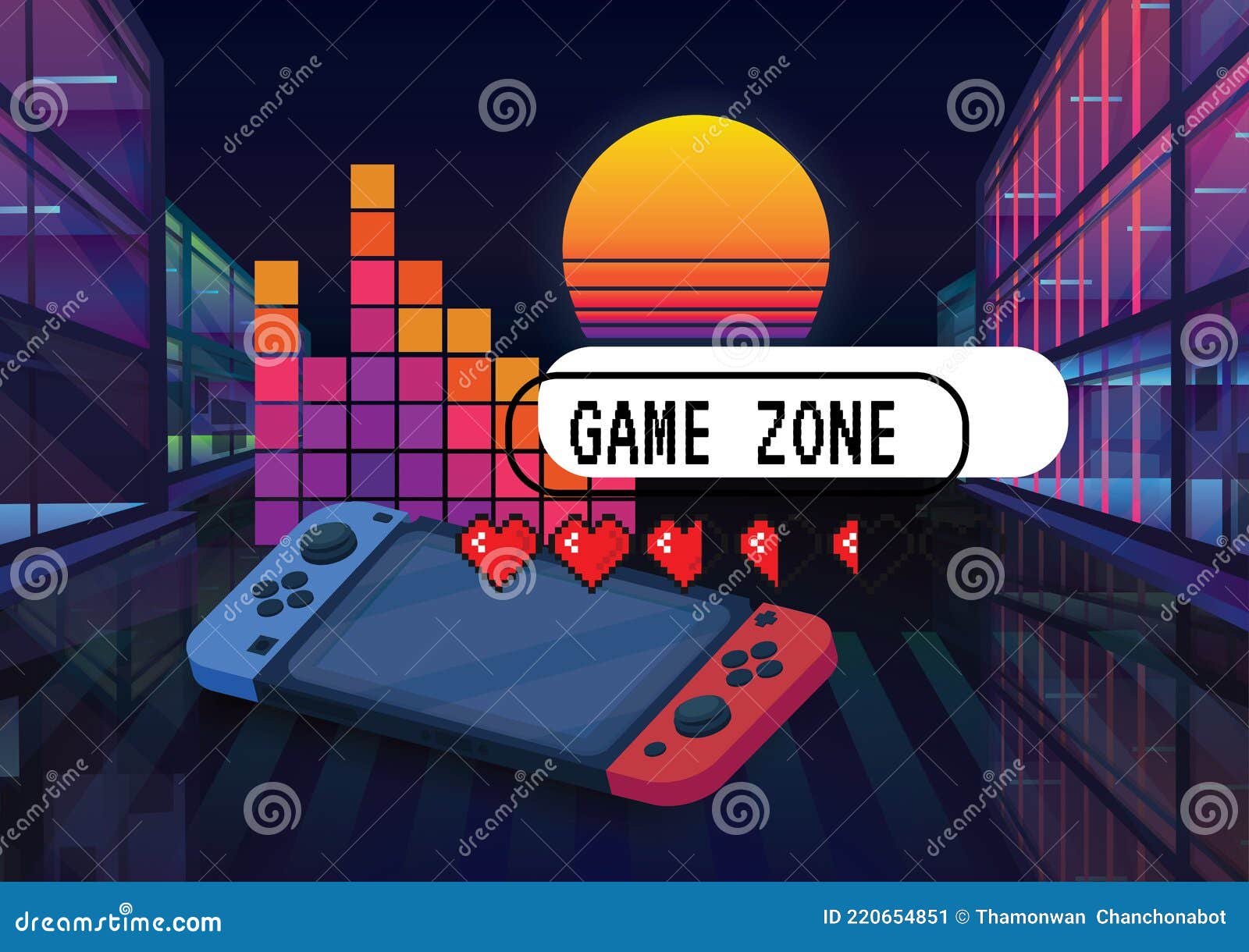 Game Zone Game Icon Background Vector Stock Vector - Illustration of ...