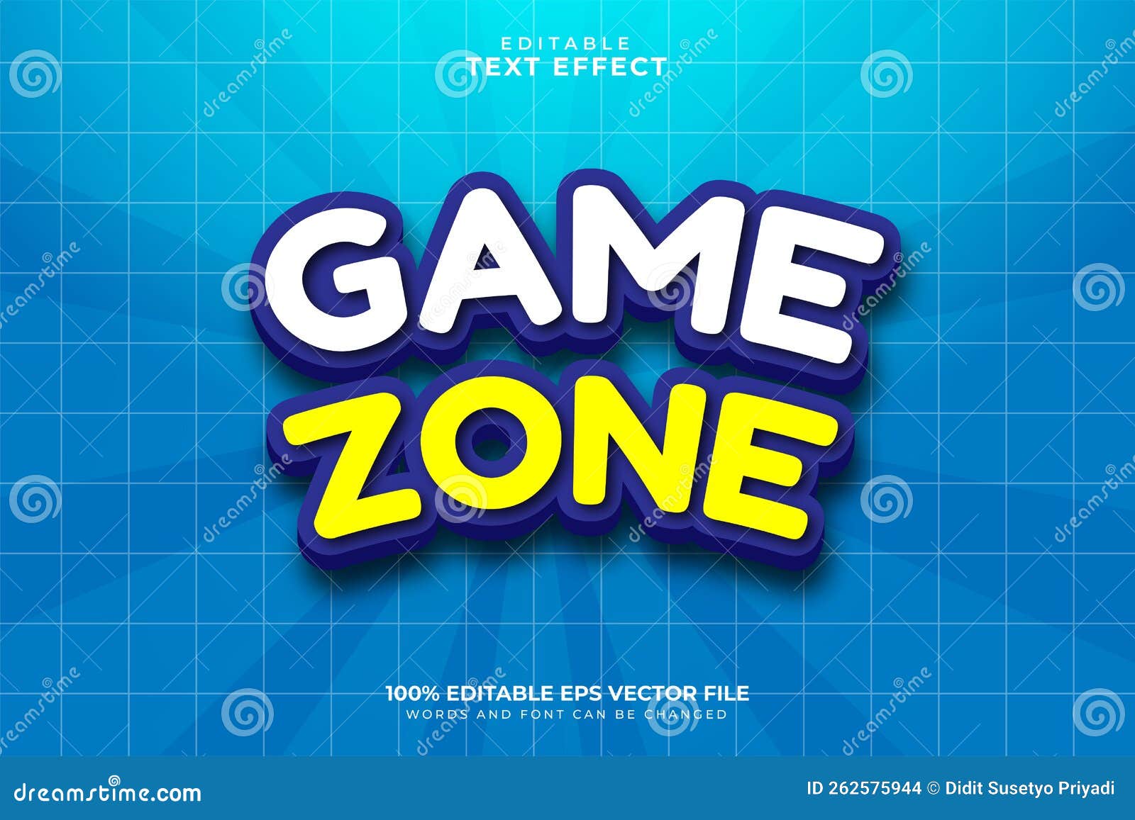 Game Zone Text Effect, Editable Text Effect Stock Vector - Illustration ...
